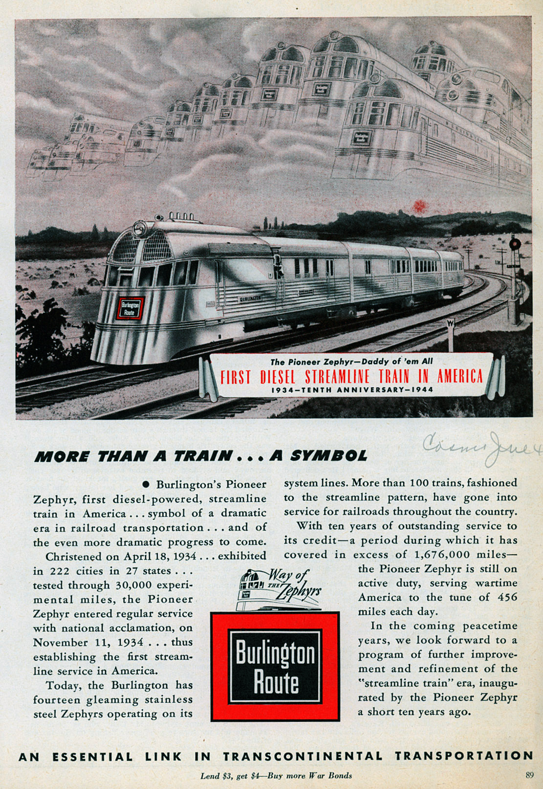 Burlington's "Pioneer Zephyr" (Train): Streamliner, Interior