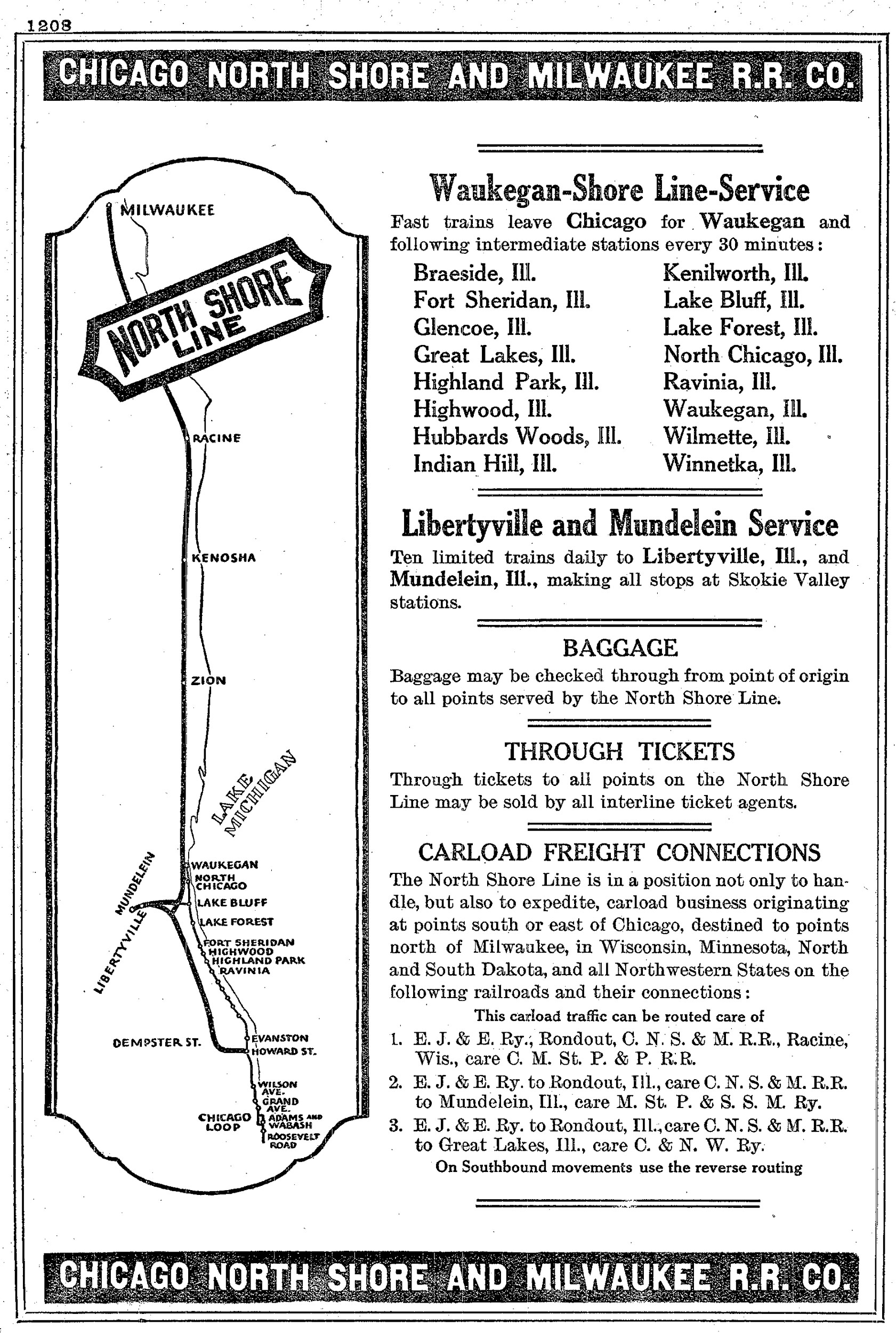 Chicago, North Shore, & Milwaukee Railroad, "The North Shore Line"