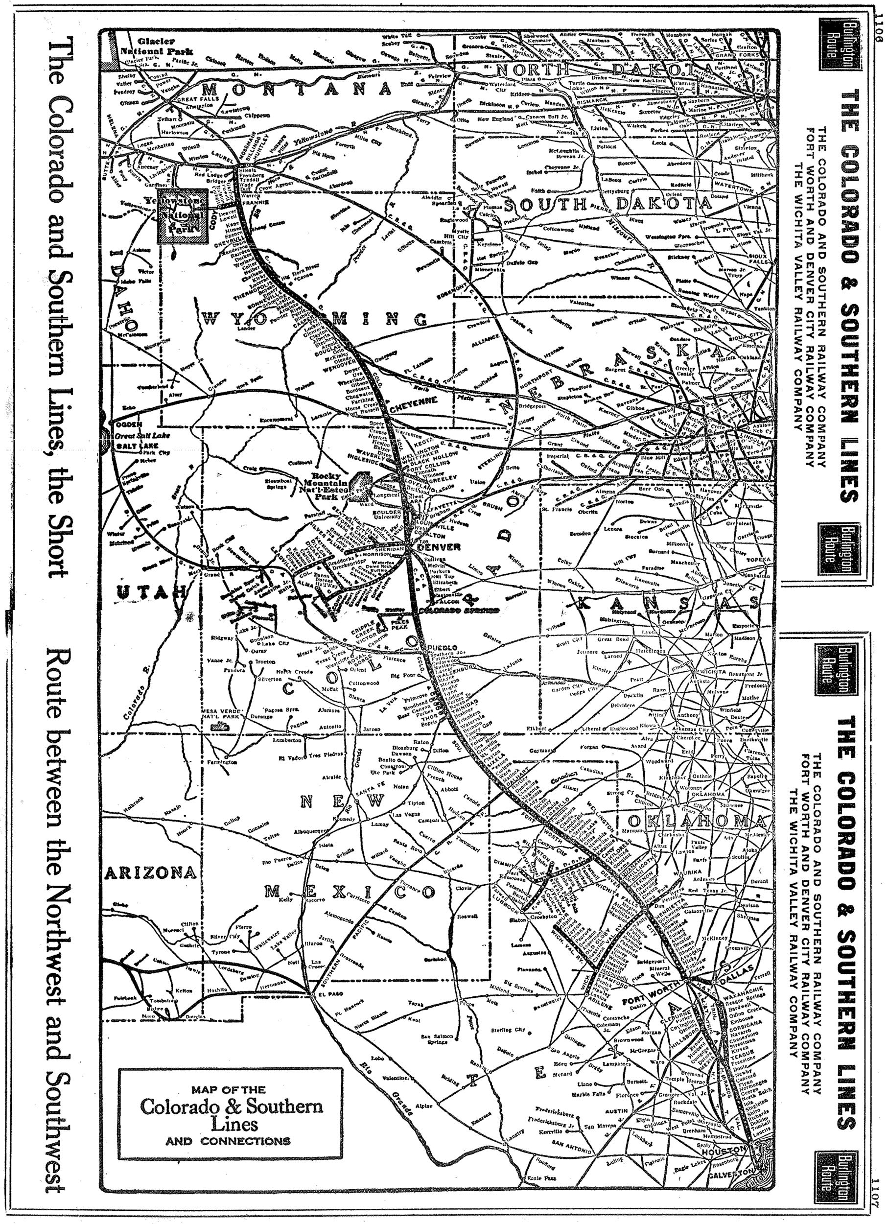 Denver Colorado Historic Railroad Map